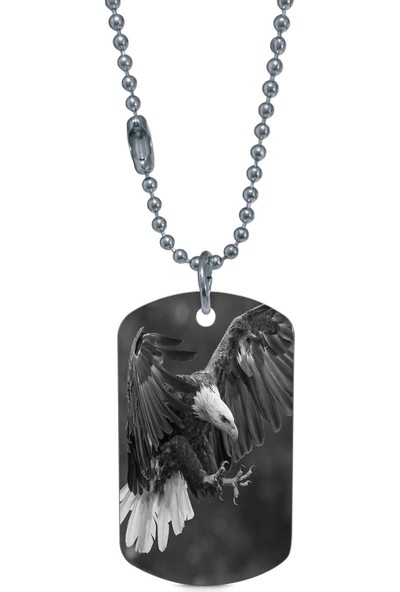 Rowalsi Şahin Gümüş Renk Künye / Kolye DFT3050