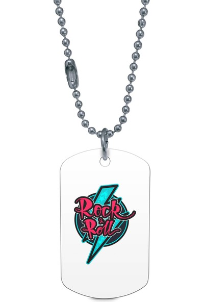 Rowalsi Rock Roll Gümüş Renk Künye / Kolye DFT1616