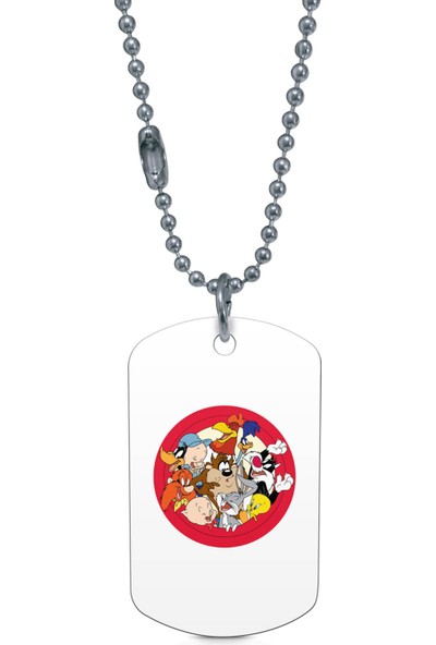 Rowalsi Çizgi Film Karakterleri Gümüş Renk Künye / Kolye DFT222 Rowalsi Çizgi Film Karakterleri Gümüş Renk Künye / Kolye DFT222