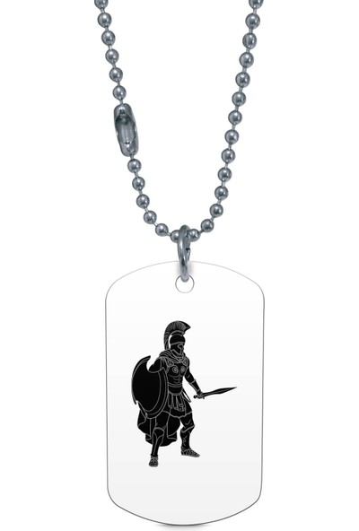 Rowalsi Savaşçı Gümüş Renk Künye / Kolye DFT1291 Rowalsi Savaşçı Gümüş Renk Künye / Kolye DFT1291