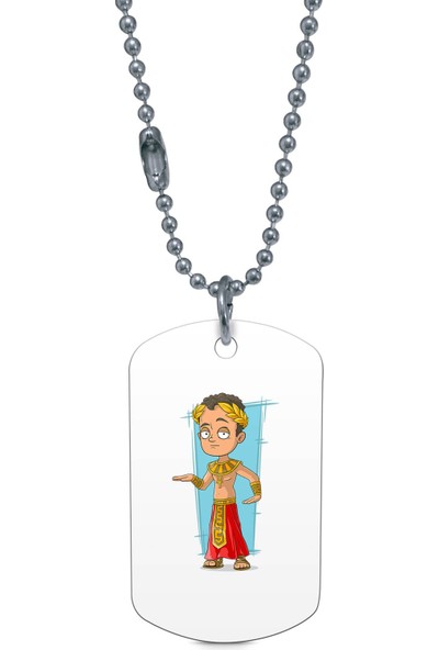 Rowalsi Mısırlı Yönetici Gümüş Renk Künye / Kolye DFT1359