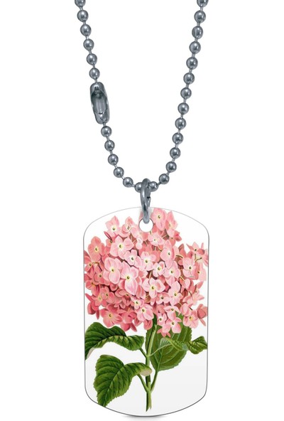 Rowalsi Çiçek Gümüş Renk Künye / Kolye DFT2569