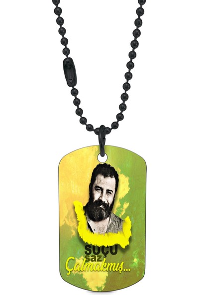 Rowalsi Ahmet Kaya Siyah Renk Künye / Kolye DFT3252