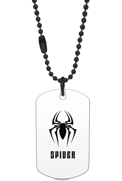 Rowalsi Spider Siyah Renk Künye / Kolye DFT1741