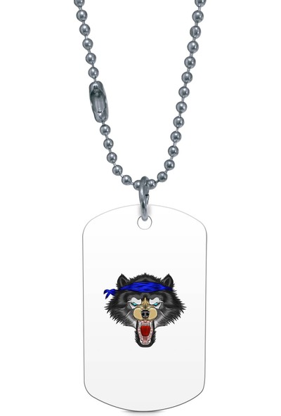 Rowalsi Bozkurt Gümüş Renk Künye / Kolye DFT1456 Rowalsi Bozkurt Gümüş Renk Künye / Kolye DFT1456