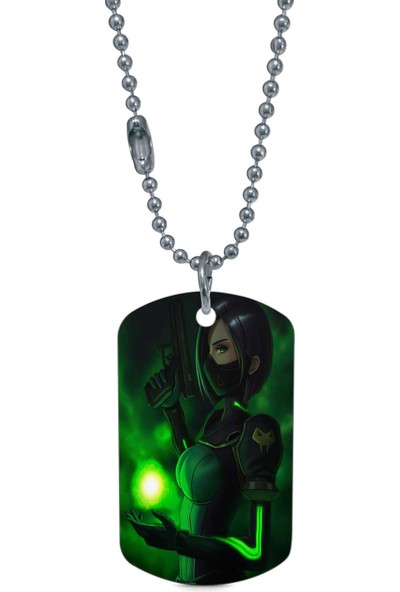 Rowalsi Viper Valorant Gümüş Renk Künye / Kolye DFT3311 Rowalsi Viper Valorant Gümüş Renk Künye / Kolye DFT3311