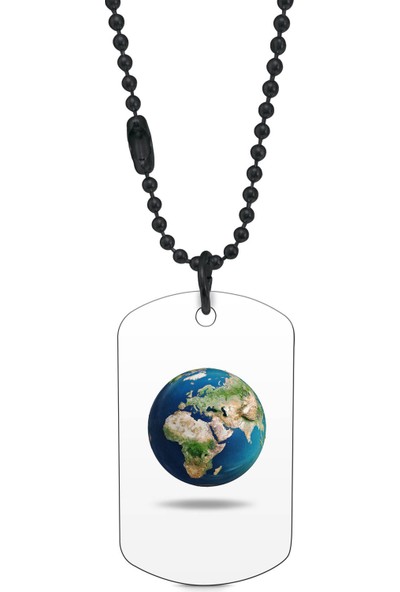 Rowalsi Dünya Siyah Renk Künye / Kolye DFT1914