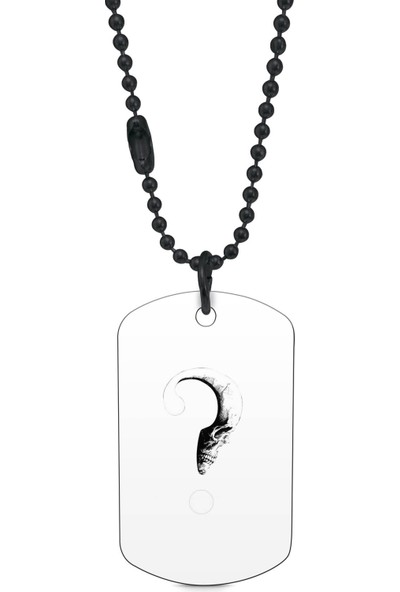 Rowalsi Soru Işareti Siyah Renk Künye / Kolye DFT1403