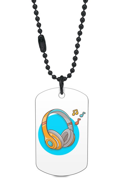 Rowalsi Kulaklık Siyah Renk Künye / Kolye DFT1634