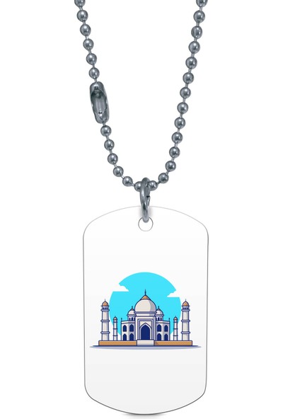 Rowalsi Tac Mahal Gümüş Renk Künye / Kolye DFT2131