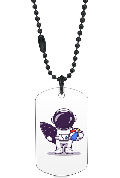 Rowalsi Uzay Tatili Siyah Renk Künye / Kolye DFT1881 Rowalsi Uzay Tatili Siyah Renk Künye / Kolye DFT1881