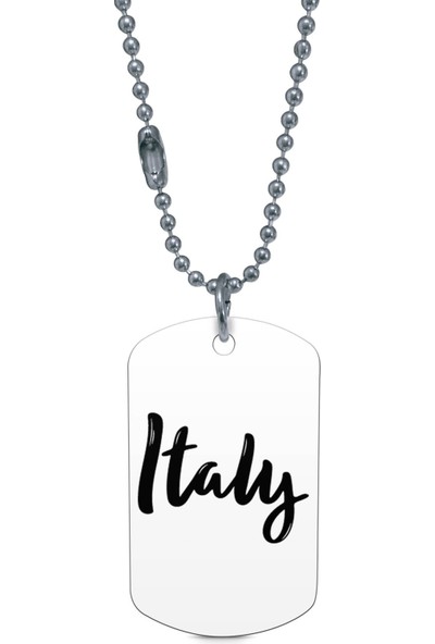 Rowalsi Italy Gümüş Renk Künye / Kolye DFT2178