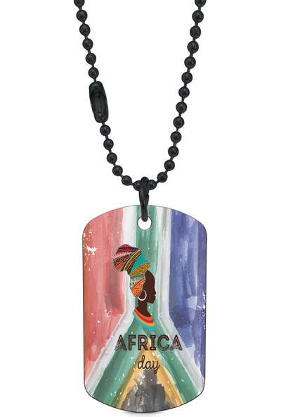 Rowalsi Africa Day Siyah Renk Künye / Kolye DFT5069