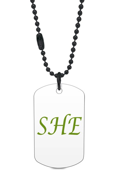 Rowalsi She Siyah Renk Künye / Kolye DFT3029