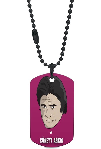 Rowalsi Cüneyt Arkın Siyah Renk Künye / Kolye DFT4167