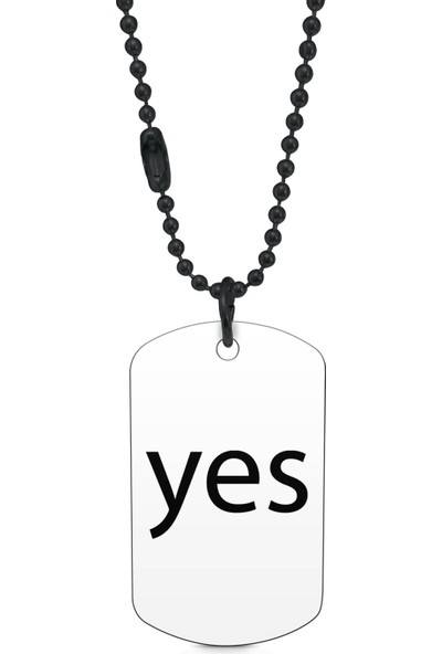 Rowalsi Yes Siyah Renk Künye / Kolye DFT267