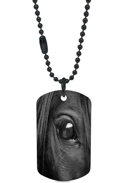 Rowalsi At Siyah Renk Künye / Kolye DFT3354