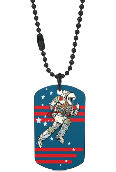 Rowalsi Astronot Siyah Renk Künye / Kolye DFT5288