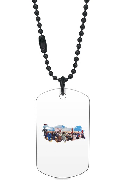 Rowalsi Türkiye Siyah Renk Künye / Kolye DFT1509 Rowalsi Türkiye Siyah Renk Künye / Kolye DFT1509