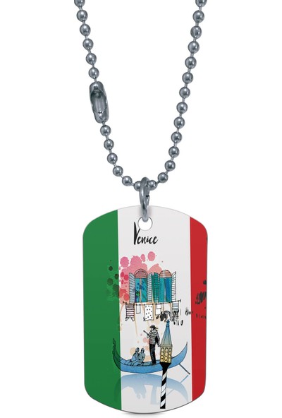 Rowalsi Viyana Gümüş Renk Künye / Kolye DFT4723