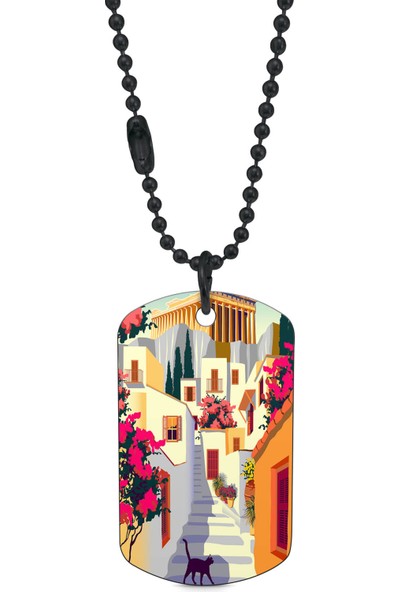 Rowalsi Atina Siyah Renk Künye / Kolye DFT4075