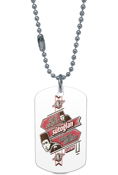 Rowalsi Sütoğlan Gümüş Renk Künye / Kolye DFT4913