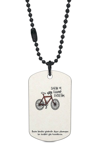 Rowalsi Sakin Ol Siyah Renk Künye / Kolye DFT4103 Rowalsi Sakin Ol Siyah Renk Künye / Kolye DFT4103