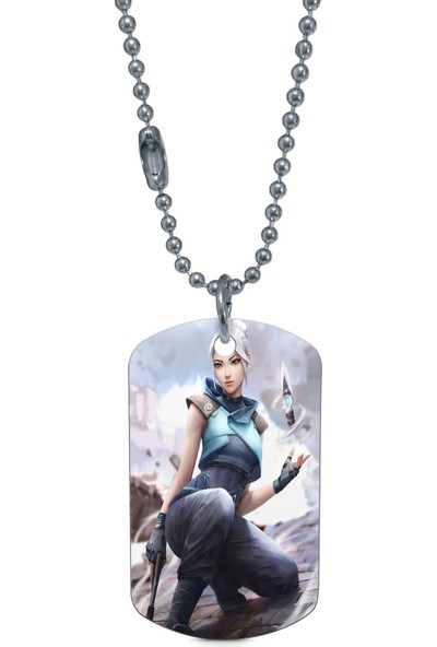 Rowalsi Valorant Jett Gümüş Renk Künye / Kolye DFT3202 Rowalsi Valorant Jett Gümüş Renk Künye / Kolye DFT3202