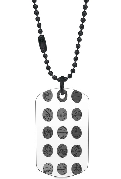 Rowalsi Basket Topu Siyah Renk Künye / Kolye DFT3117