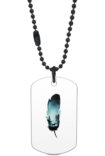 Rowalsi Tüy Geyik Siyah Renk Künye / Kolye DFT839