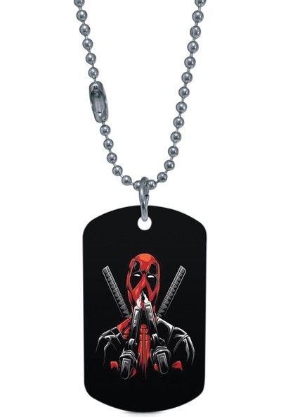 Rowalsi Deadpool Gümüş Renk Künye / Kolye DFT4855 Rowalsi Deadpool Gümüş Renk Künye / Kolye DFT4855