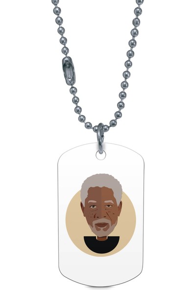 Rowalsi Morgan Freeman Gümüş Renk Künye / Kolye DFT965 Rowalsi Morgan Freeman Gümüş Renk Künye / Kolye DFT965