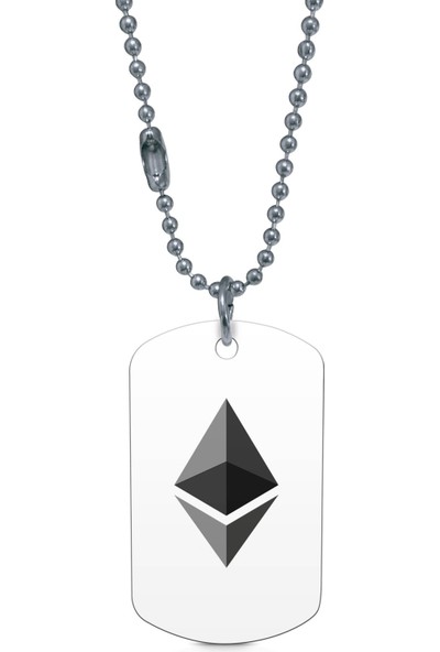 Rowalsi Ethereum Gümüş Renk Künye / Kolye DFT404