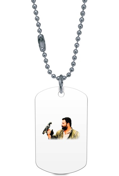 Rowalsi Ahmet Kaya Gümüş Renk Künye / Kolye DFT1025