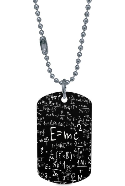 Rowalsi Albert Einstein Gümüş Renk Künye / Kolye DFT4683 Rowalsi Albert Einstein Gümüş Renk Künye / Kolye DFT4683