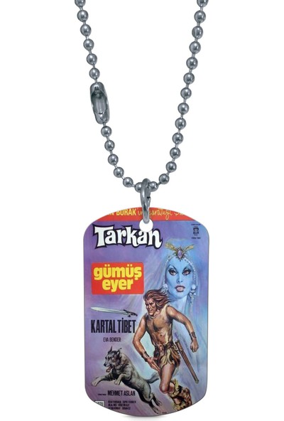 Rowalsi Tarkan Gümüş Renk Künye / Kolye DFT2367