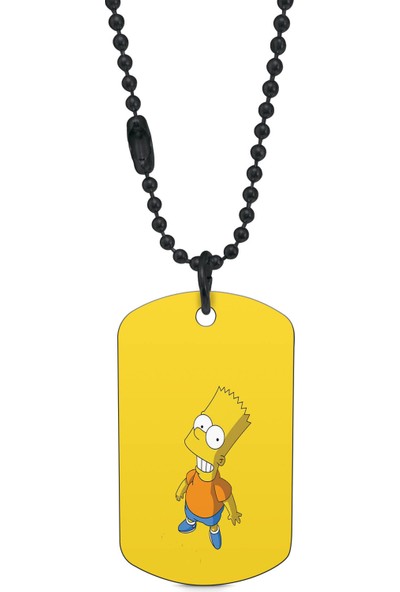 Rowalsi Simpsons Siyah Renk Künye / Kolye DFT4957