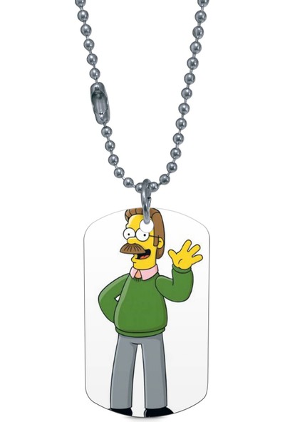 Rowalsi Simpsons Gümüş Renk Künye / Kolye DFT2319