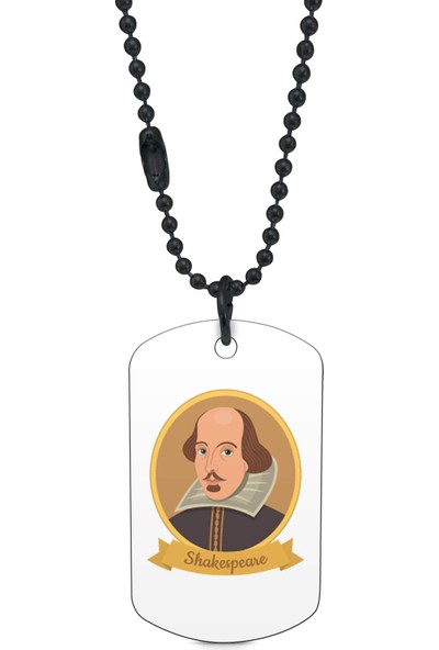 Rowalsi Shakespeare Siyah Renk Künye / Kolye DFT970 Rowalsi Shakespeare Siyah Renk Künye / Kolye DFT970