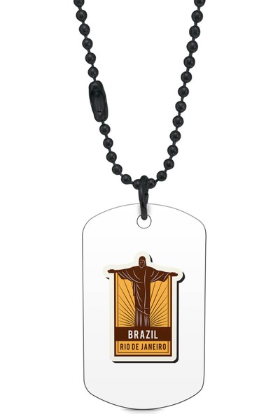 Rowalsi Brazil Siyah Renk Künye / Kolye DFT2210