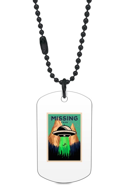 Rowalsi Ufo Siyah Renk Künye / Kolye DFT1949