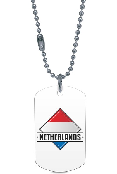 Rowalsi Netherlands Gümüş Renk Künye / Kolye DFT2251