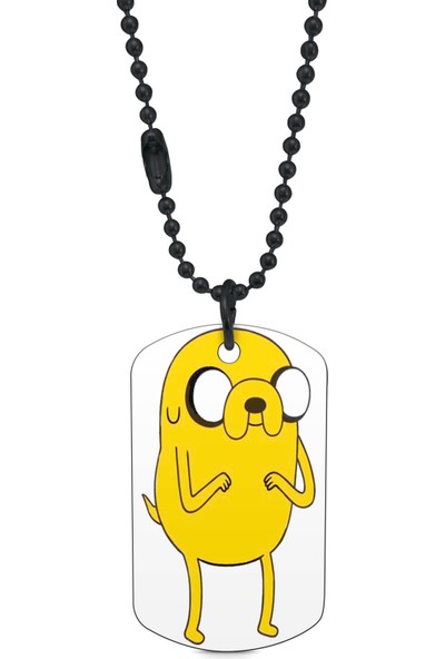 Rowalsi Adventure Time Siyah Renk Künye / Kolye DFT2710 Rowalsi Adventure Time Siyah Renk Künye / Kolye DFT2710