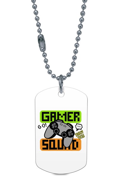 Rowalsi Gamer Sound Gümüş Renk Künye / Kolye DFT1729