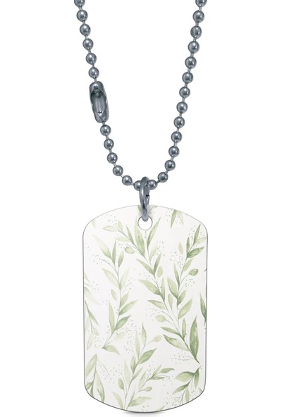 Rowalsi Yapraklar Gümüş Renk Künye / Kolye DFT3042