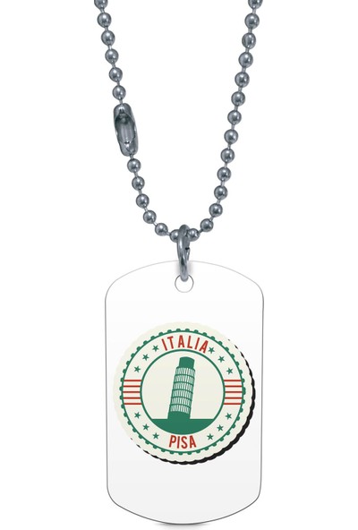 Rowalsi Italia Pisa Gümüş Renk Künye / Kolye DFT2205