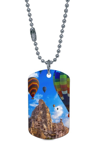 Rowalsi Kapadokya Gümüş Renk Künye / Kolye DFT4158