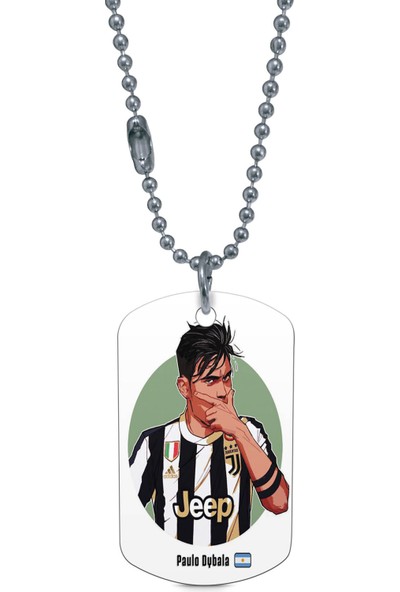 Rowalsi Paulo Dybala Gümüş Renk Künye / Kolye DFT4555 Rowalsi Paulo Dybala Gümüş Renk Künye / Kolye DFT4555