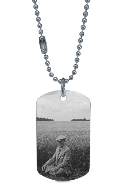 Rowalsi Atatürk Gümüş Renk Künye / Kolye DFT3781