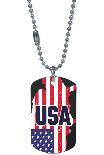 Rowalsi Usa Gümüş Renk Künye / Kolye DFT3958